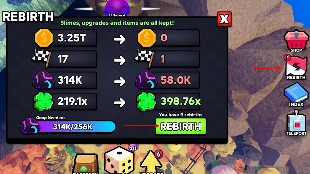Hướng Dẫn Tái Sinh Slime RNG
