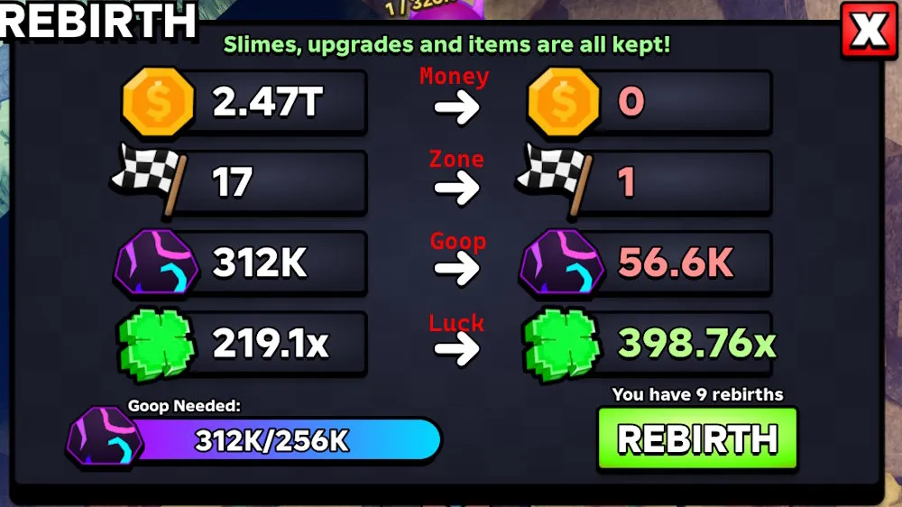 Hướng Dẫn Tái Sinh Slime RNG