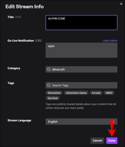 How To Change Stream Title In OBS
